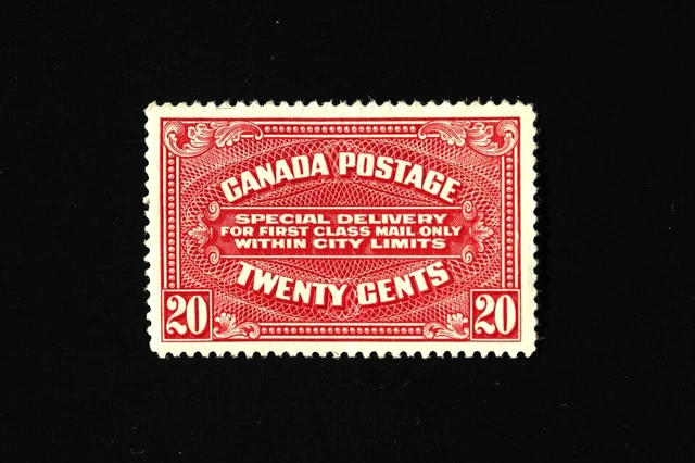 CANADA #E2A 20C Scarlet Special Delivery Stamp Unused VF Condition w ...