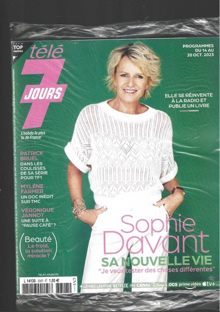 TELE 7 JOURS-SOPHIE DAVANT/Patrick BRUEL/Mylène FARMER/V.JANNOTNEUF SOUS BLISTER EUR 14,99 ...