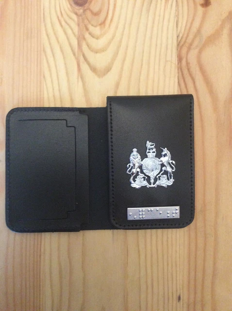 POLICE STYLE WARRANT Card Holder with crest & Enforcement Braille Bar ...