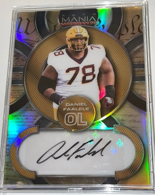 RARE DANIEL FAALELE /15 Carte Auto Manie Football Américain 2022 ...