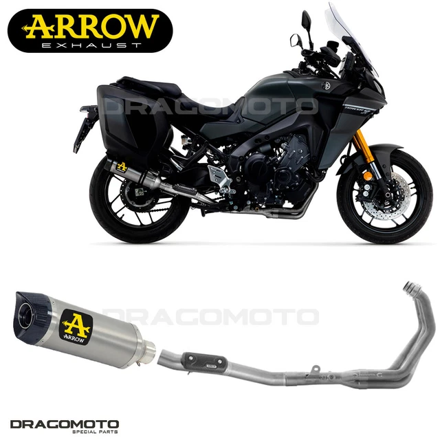 YAMAHA TRACER 9 GT 2021-2022 Full exhaust ARROW THUNDER Titanium CC Kat ...