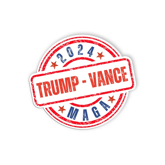 TRUMP VANCE 2024 MAGA President Elections 2024 Stickers Vinyl Size 5in ...