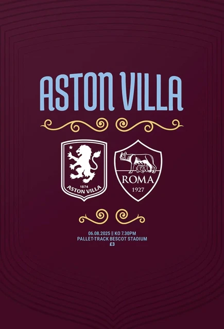 ASTON VILLA V Roma 2025 £3.84 - PicClick UK