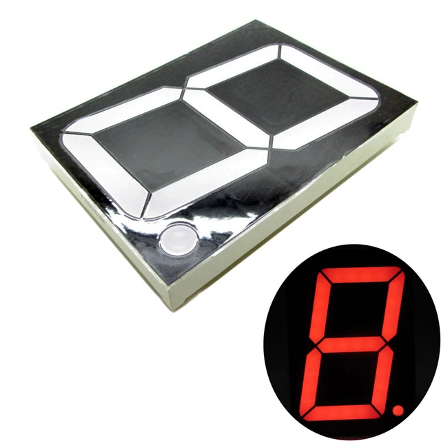 RED 7 SEGMENT 5" Inches LED Digit Digital Number Display Common Anode ...