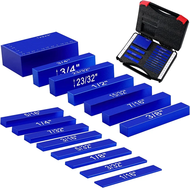 SETUP BLOCKS HEIGHT Gauge Set, 15 Pieces Precision Saw Kit Drill Press ...
