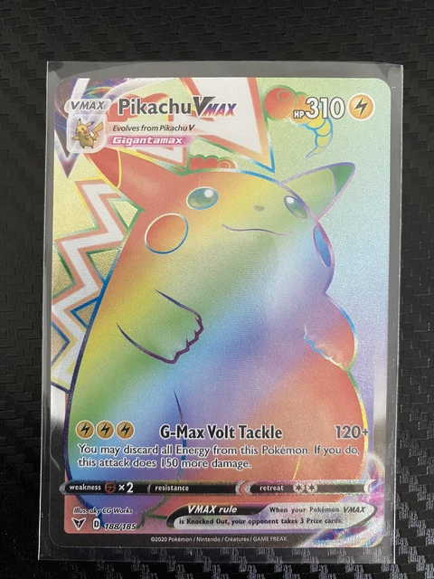CARTE POKEMON PIKACHU VMAX FA Ultra Rare Rainbow - 188/185 - Vivid ...