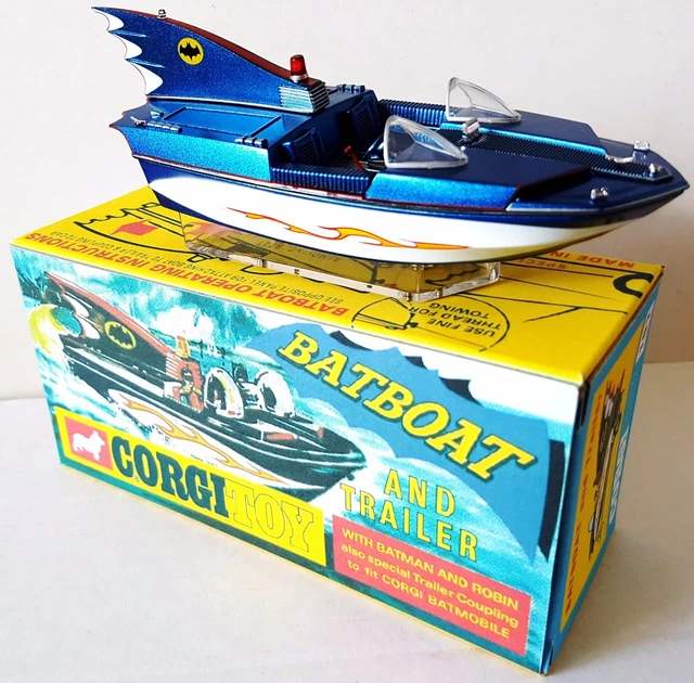 EAGLEMOSS BATMAN CLASSIC TV Series BATBOAT Diecast Model on Repro Corgi ...