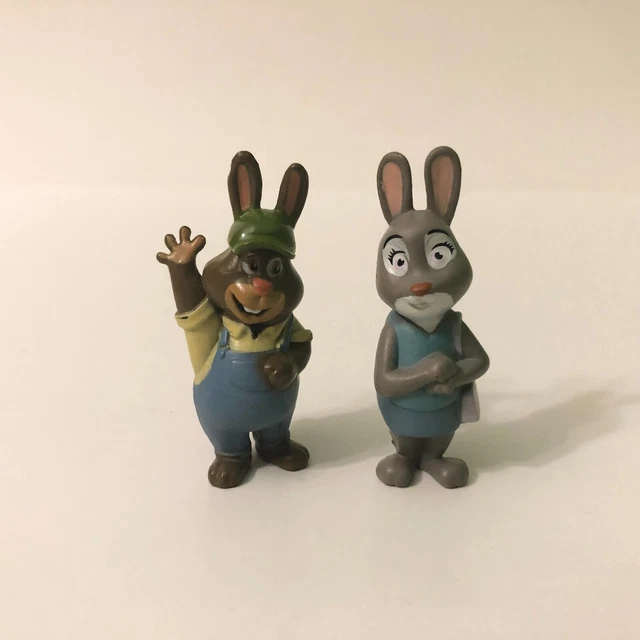 DISNEY PIXAR ZOOTOPIA Judy Hopps Mom and Dad Rabbit Mini Toy Figure $16 ...