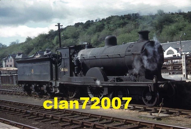 ORIGINAL RAILWAY COLOUR slide ex Caledonian 4-4-0 54466 at Dingwall 24 ...