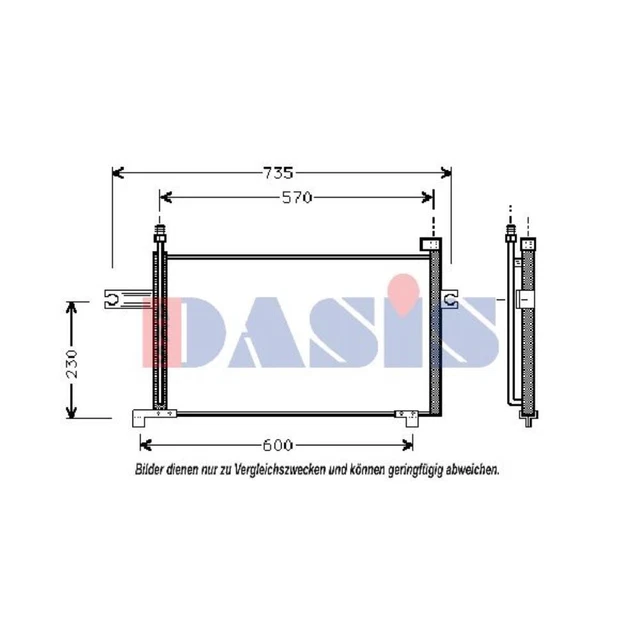 AKS DASIS CONDENSEUR à Air Conditionné Climatiseur pour Nissan Micra II ...