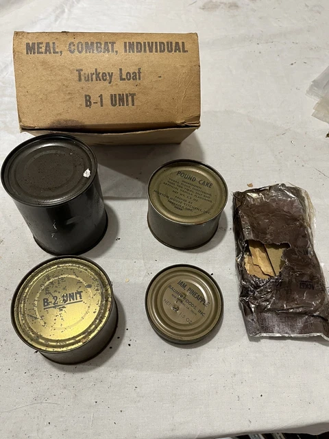 VIETNAM WAR US Army C Rations Food Survival Meal Combat Era B1 Turkey ...