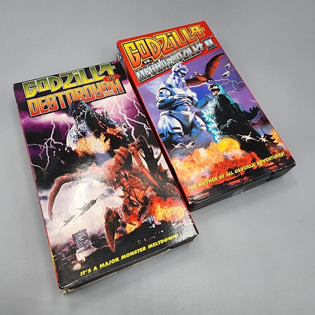 GODZILLA VHS LOT: Godzilla Vs. Mechagodzilla 2 + Godzilla Vs Destoroyah ...
