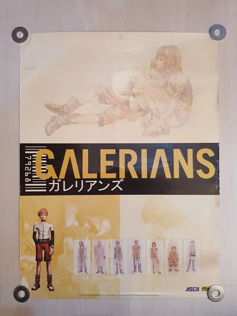 2000 AFFICHE POSTER PLV GALERIANS PS1 Playstation ASCII CRAVE SONY EUR ...