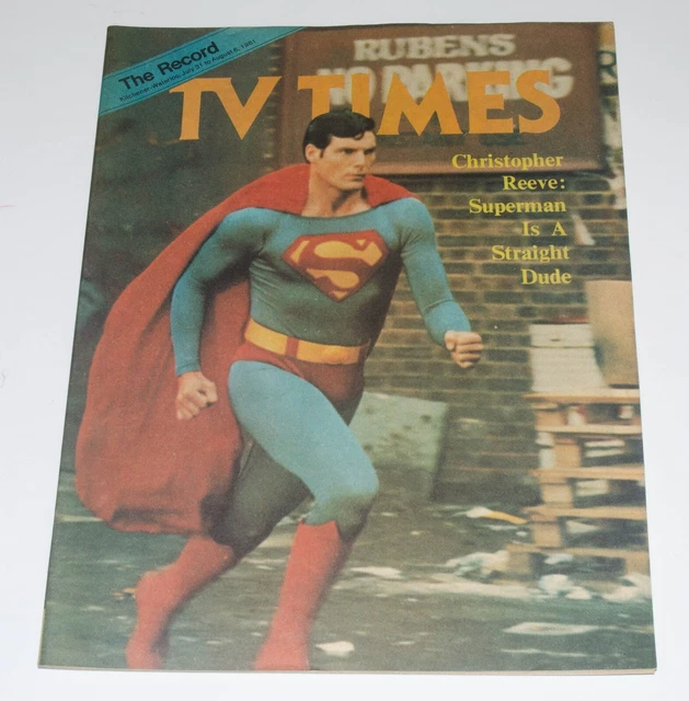 TV TIMES REGIONAL TV Guide 1981 SUPERMAN CHRISTOPHER REEVE Canadian O1 ...