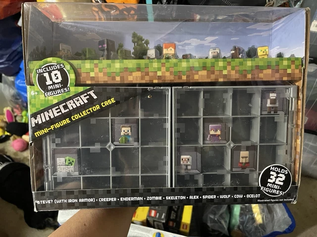 MINECRAFT SET STORAGE Box with 44 Minifigures And 33 Cubes Excellent ...