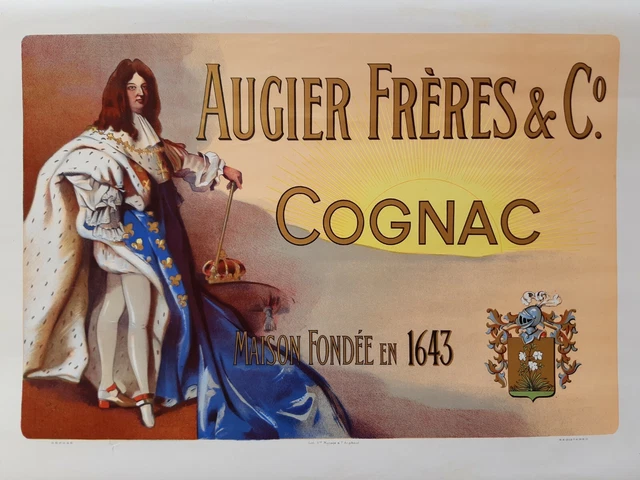 ANCIENNE AFFICHE PUBLICITAIRE digestif COGNAC AUGIER en Charente - Roi ...