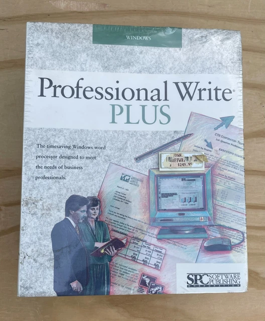 PROCESSEUR DE TEXTE disque Microsoft Windows Professional Write Plus 1991 NEUF ANCIEN STOCK EUR ...
