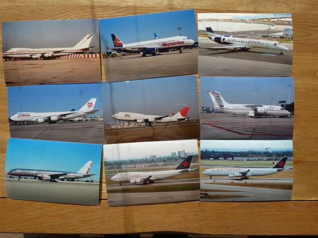 9 PHOTOS OF various airliners, Different types and airlines ( 76.C71 £1 ...