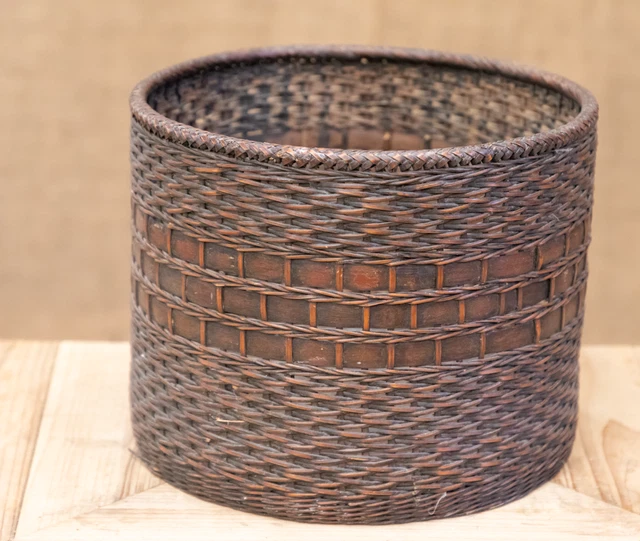 ANTIQUE EDWARDIAN CANE Waste Paper Basket / Dust Bin £125.00 - PicClick UK