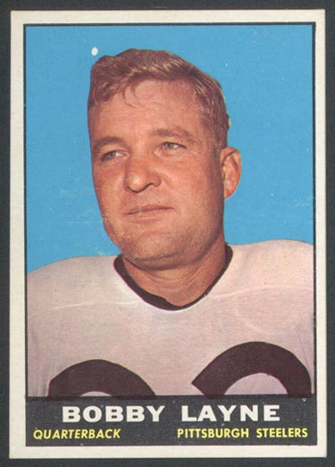 1961 TOPPS FOOTBALL ~ #104 ~ Bobby Lane ~ Dos Blanc ~ Cour ~ Lions ...