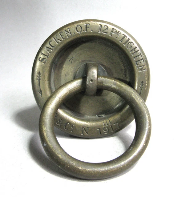 RARE WW1 ROYAL Navy Qf 12 Pounder Naval Gun Brass Tompion / Tampion ...