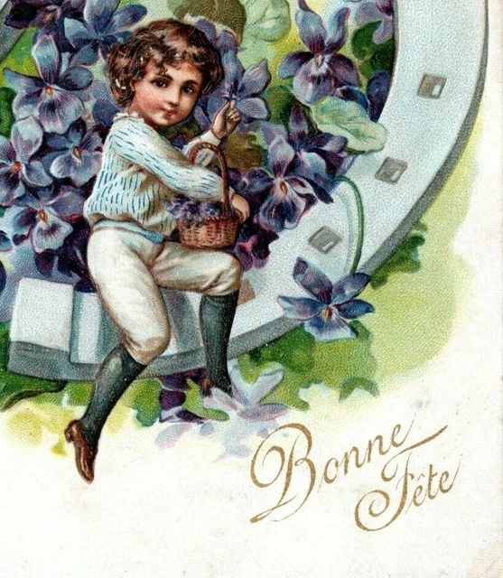 POSTCARD BONNE FETE / Birthday £2.24 - PicClick UK