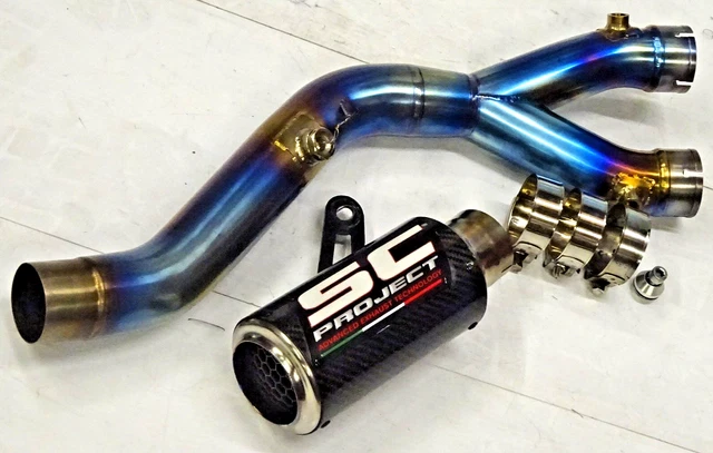 YAMAHA YZF R1-M Mt-10 Sc-Project Akrapovic Titanium Exhaust Silencer ...