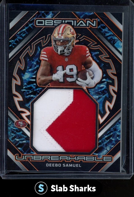 2023 PANINI OBSIDIAN Deebo Samuel Unbreakable Patch Orange Electric ...
