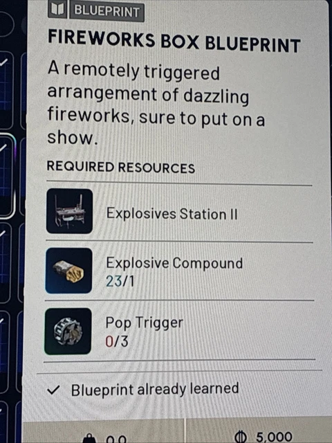 FIREWORKS BOX BLUEPRINT Arc Raiders All Platforms £3.25 - PicClick UK