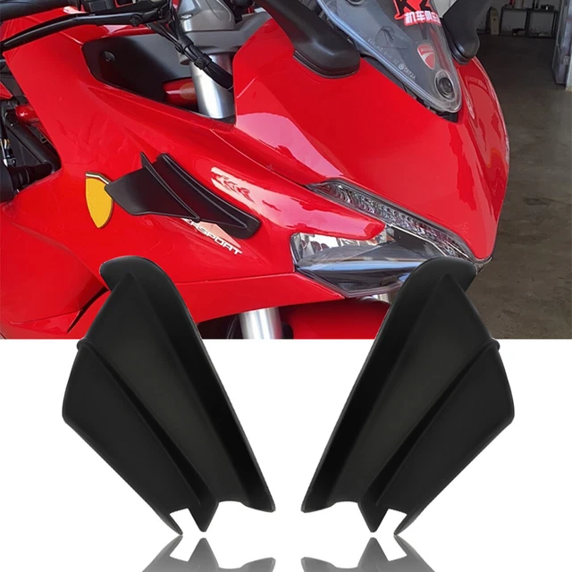2PCS MOTORCYCLE AIR Winglet Side Deflector Wing Spoiler Kit Replacment ...