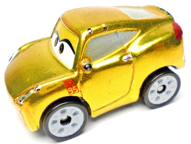 2018 DISNEY PIXAR Cars Mini Racer Lightning Mcqueen Gold 1 1/2" Diecast ...
