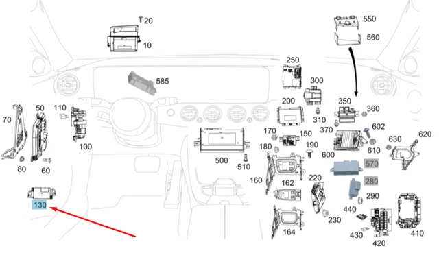 MERCEDES-BENZ E W213 Ignition Switch Control Unit A2139000636 NEW ...