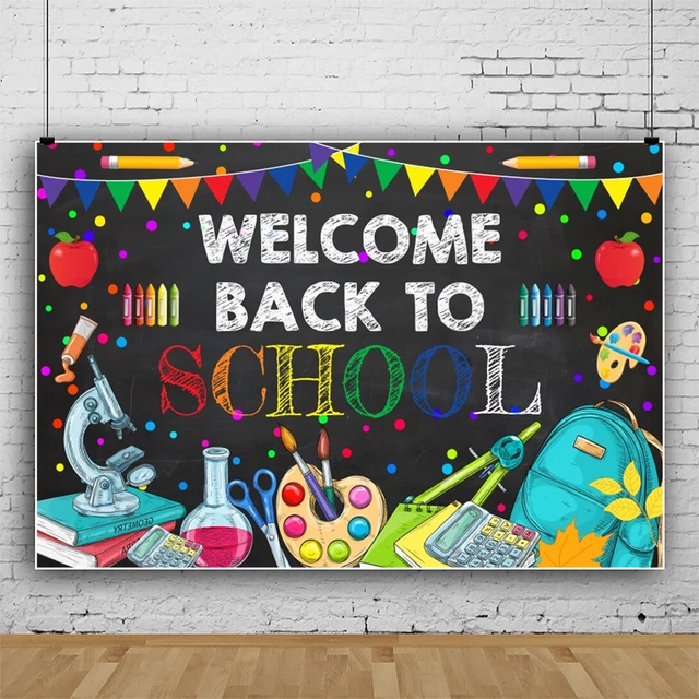 WELCOME BACK TO School Backdrops Background Photo Booth Studio Banner ...
