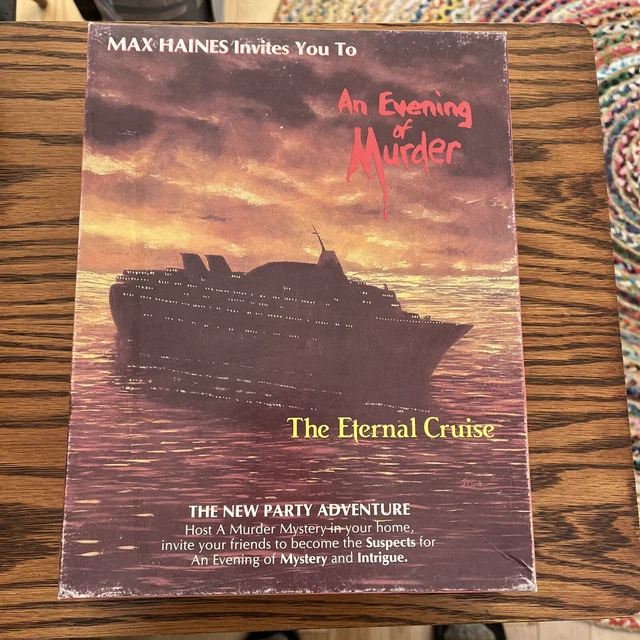 MAX HAINES 1986 An Evening of Murder party Game - The Eternal Cruise ...