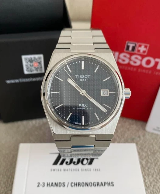 TISSOT PRX POWERMATIC 80 Automatic Blue Dial Men's Watch T137.407.11 ...