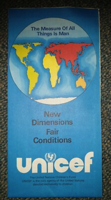 VINTAGE UNICEF NEW Dimensions Fair Conditions World Map £9.50 - PicClick UK
