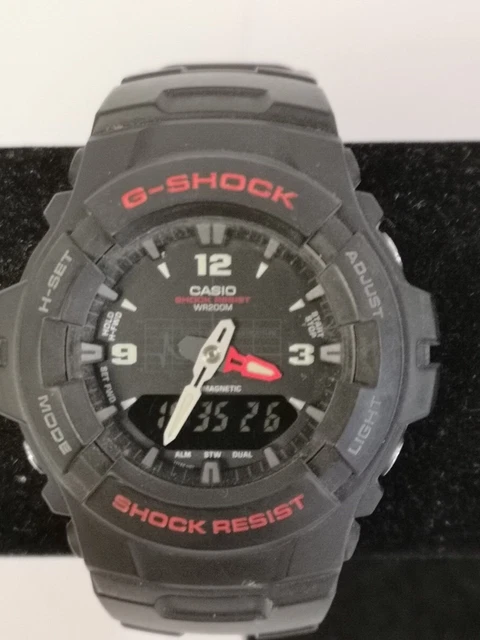 CASIO G SHOCK G100 Black Resin Digital/Analogue Watch J5 LB986 £48.00 ...