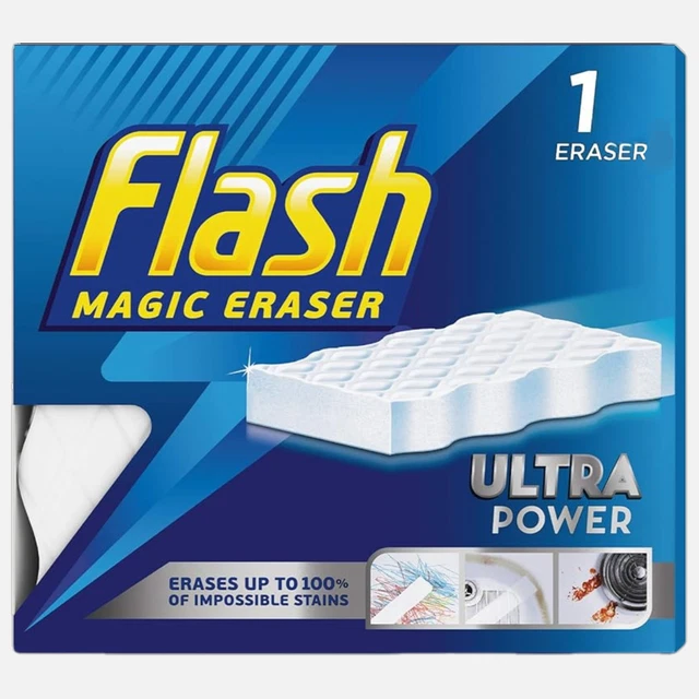 FLASH EXTRA POWER Magic Eraser | Reusable, Multi-Purpose | Removes ...