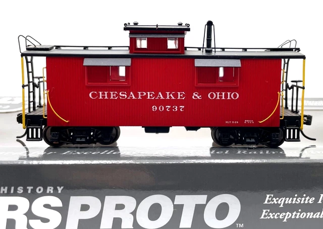HO WALTHERS PROTO 920-103151 25' Wood Caboose Chesapeake & Ohio C&O ...
