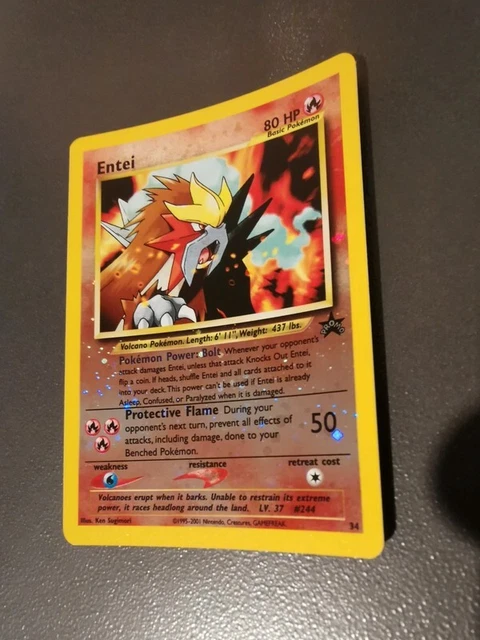 CARTE POKÉMON ENTEI Promo 34 Reverse Promo Wizards US Néo Wizard of The ...