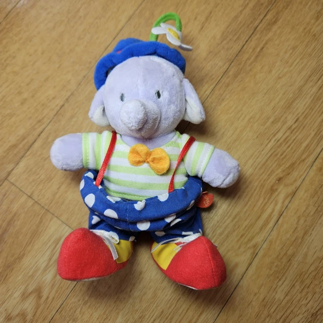 HUMPHREYS CORNER CLOWN Elephant Soft Toy Plush Comforter Flower On Head ...