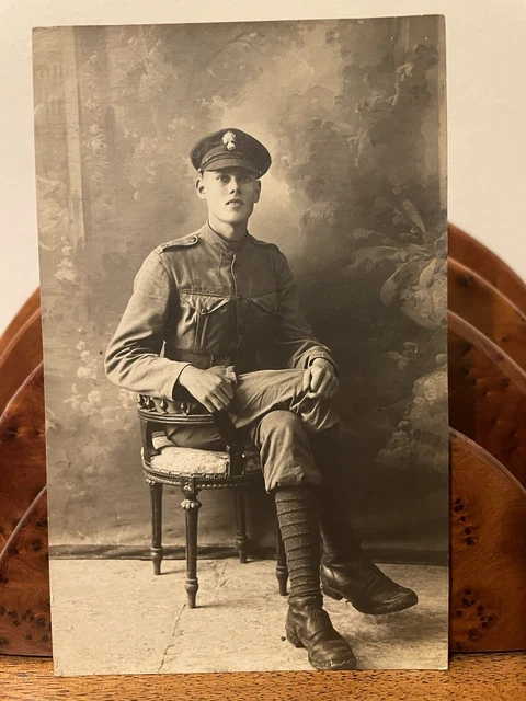 GRENADIER GUARDS - WW1 Soldier RPPC - Antique Postcard Studio Portrait ...