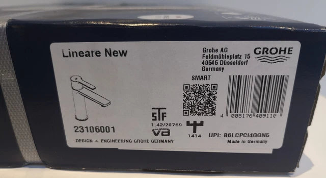 GROHE LINEARE BASIN Mixer Tap Single Lever Chrome BRAND New Boxed ...