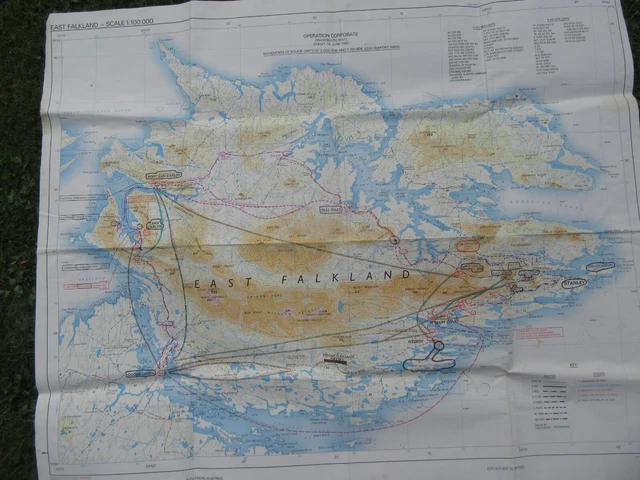 OPERATION CORPORATE, FALKLANDS War, Deployment map & medal record ...