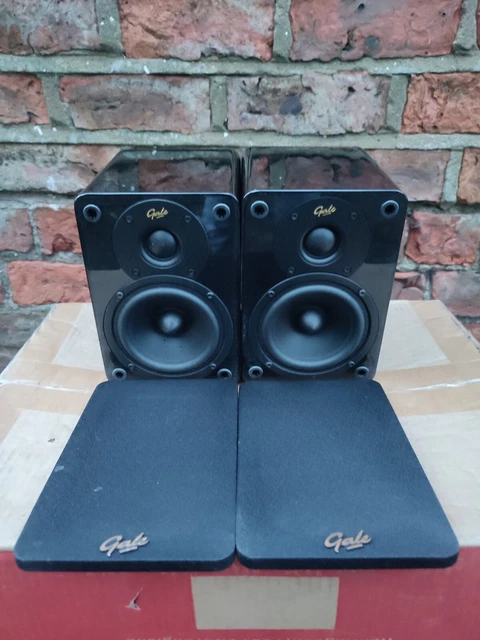 GALE ARIA AR10 Mini Bookshelf/Monitor/Rear Speakers Black Tested £29.99 ...