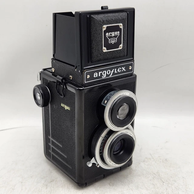 VINTAGE ARGUS ARGOFLEX E TLR Twin Lens Camera w/ Coated Varex 75mm F4.5 ...