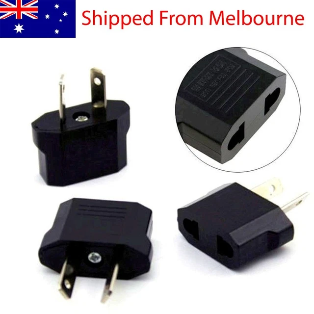US EU TO AU Travel Power Plug Adapter Converter 2 Pin to Australian ...