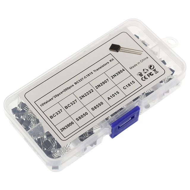 200PCS TRANSISTOR ASSORTMENT BC327 BC337 TO-92 2N2222 2N2907 2N3904 A1015 C1815 $12.09 - PicClick AU