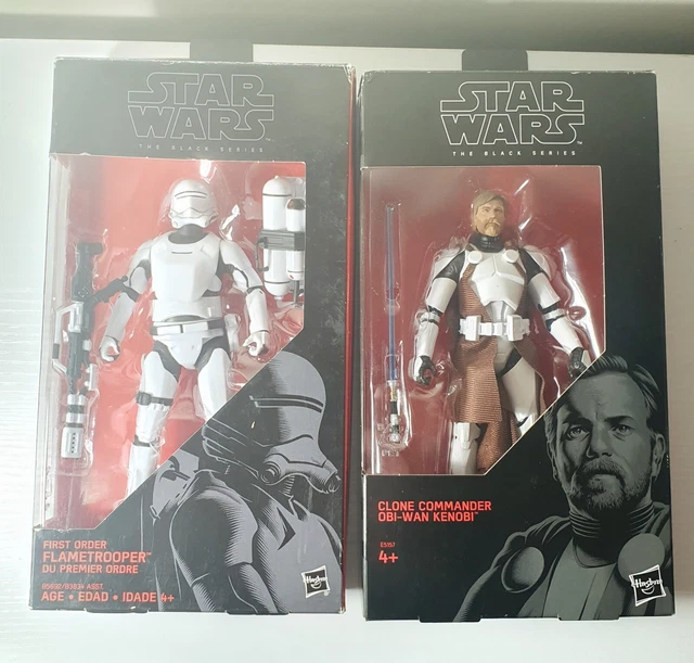 STAR WARS FIGURES Clone Commander Obi-Wan Kenobi First Order Black ...