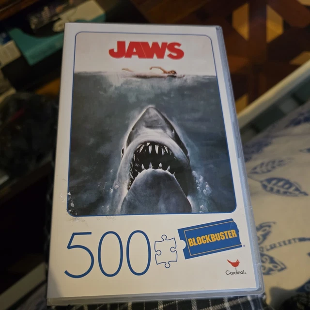 BLOCKBUSTER VHS VIDEO Box Jigsaw Puzzle JAWS 500 Pieces retro J31 £3.99 ...